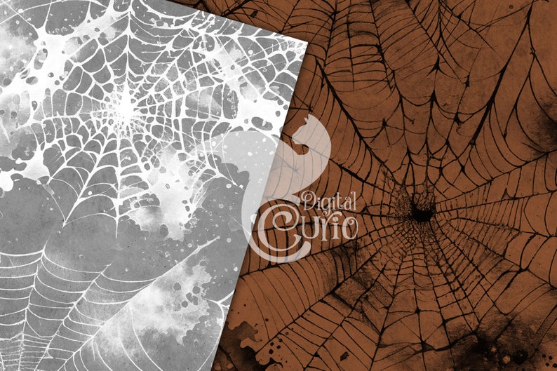 Seamless Grunge Cobweb Digital Paper Printable Scrapbook - Etsy