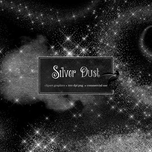 Silver Dust Clipart, Silver Glitter Clip Art, Pixie Dust, Fairy Dust ...