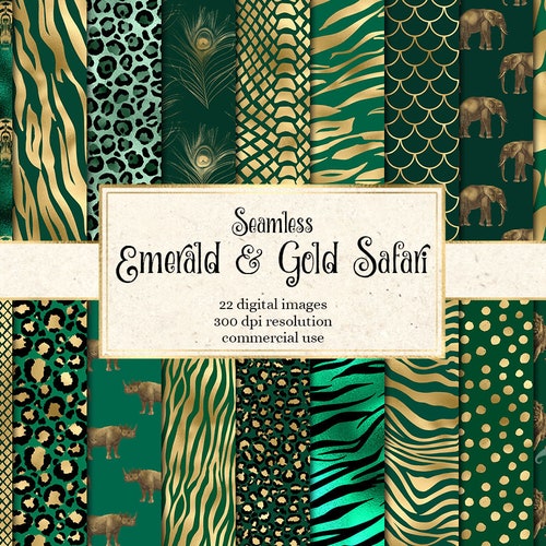 Black and Gold Leopard Digital Paper Seamless Leopard Spot - Etsy