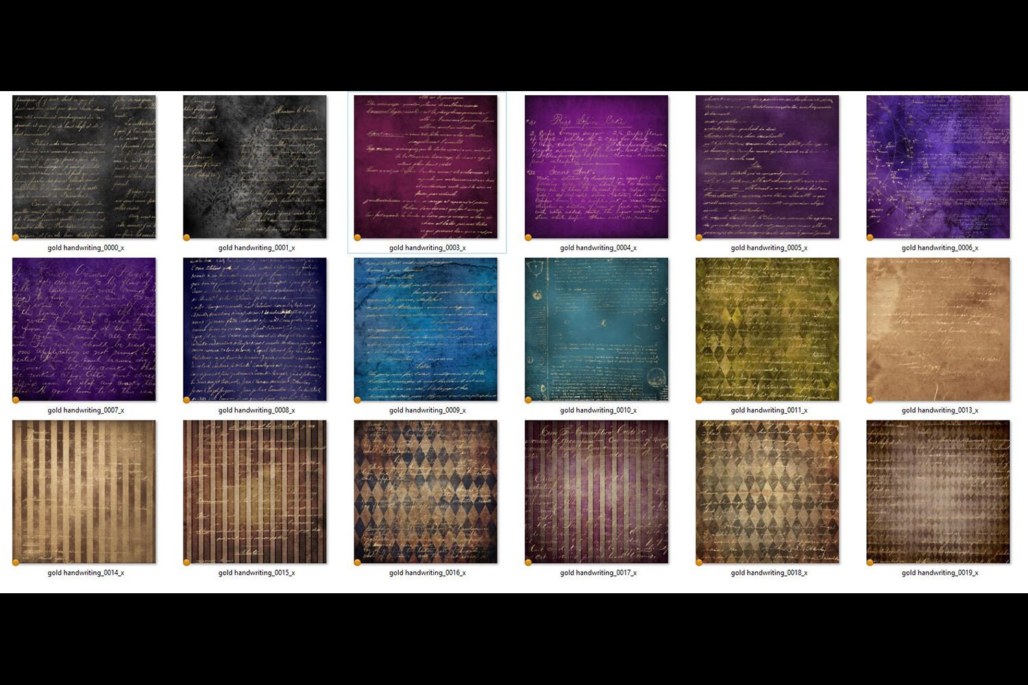 Gold Handwriting Digital Paper Antique Letters Printable | Etsy