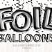 Black Foil Balloon Alphabet Clip Art - Digital Instant Download ...