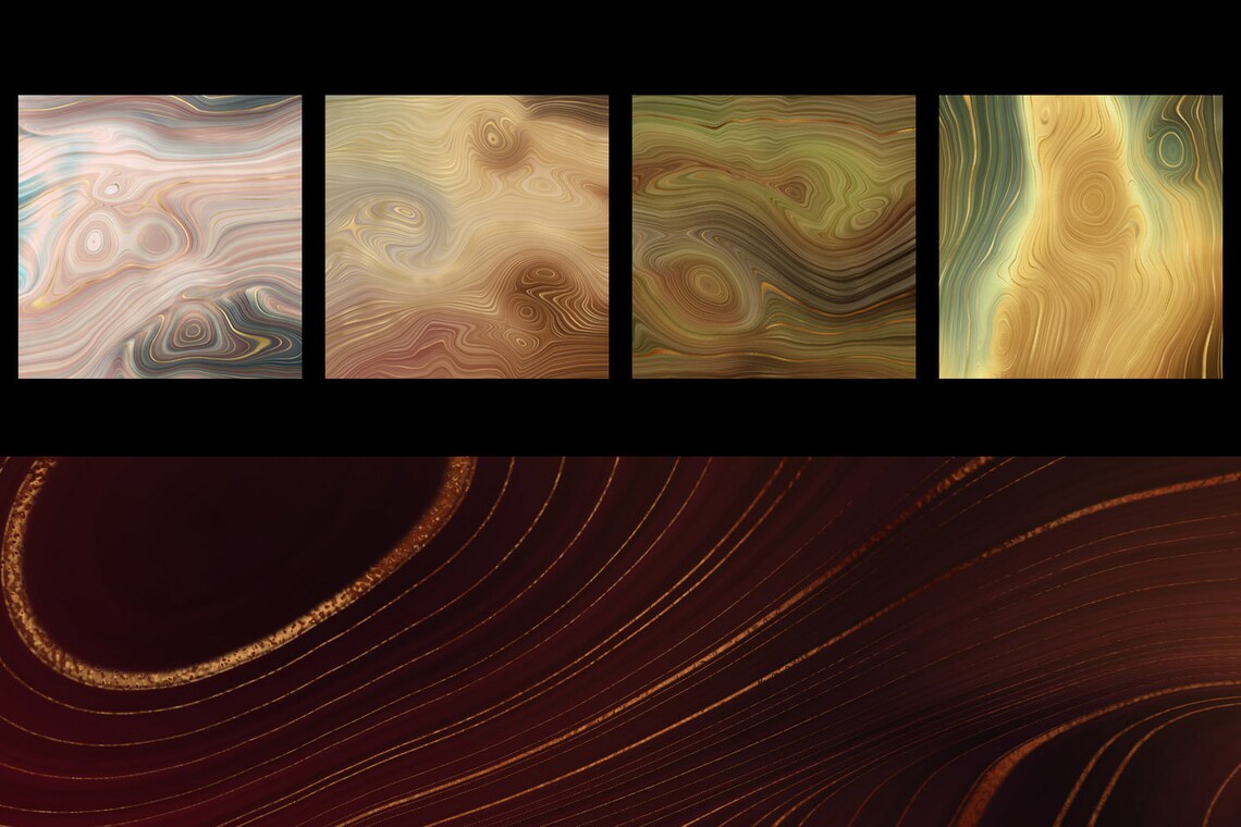 Earth Stata Textures Digital Papers With Gold Vein Agate - Etsy