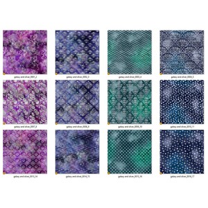 Galaxy and Silver Digital Paper, Seamless Silver Foil Patterns, Galaxy ...