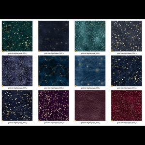 Gold Stars Digital Paper, Seamless Gold Star Backgrounds, Digital ...