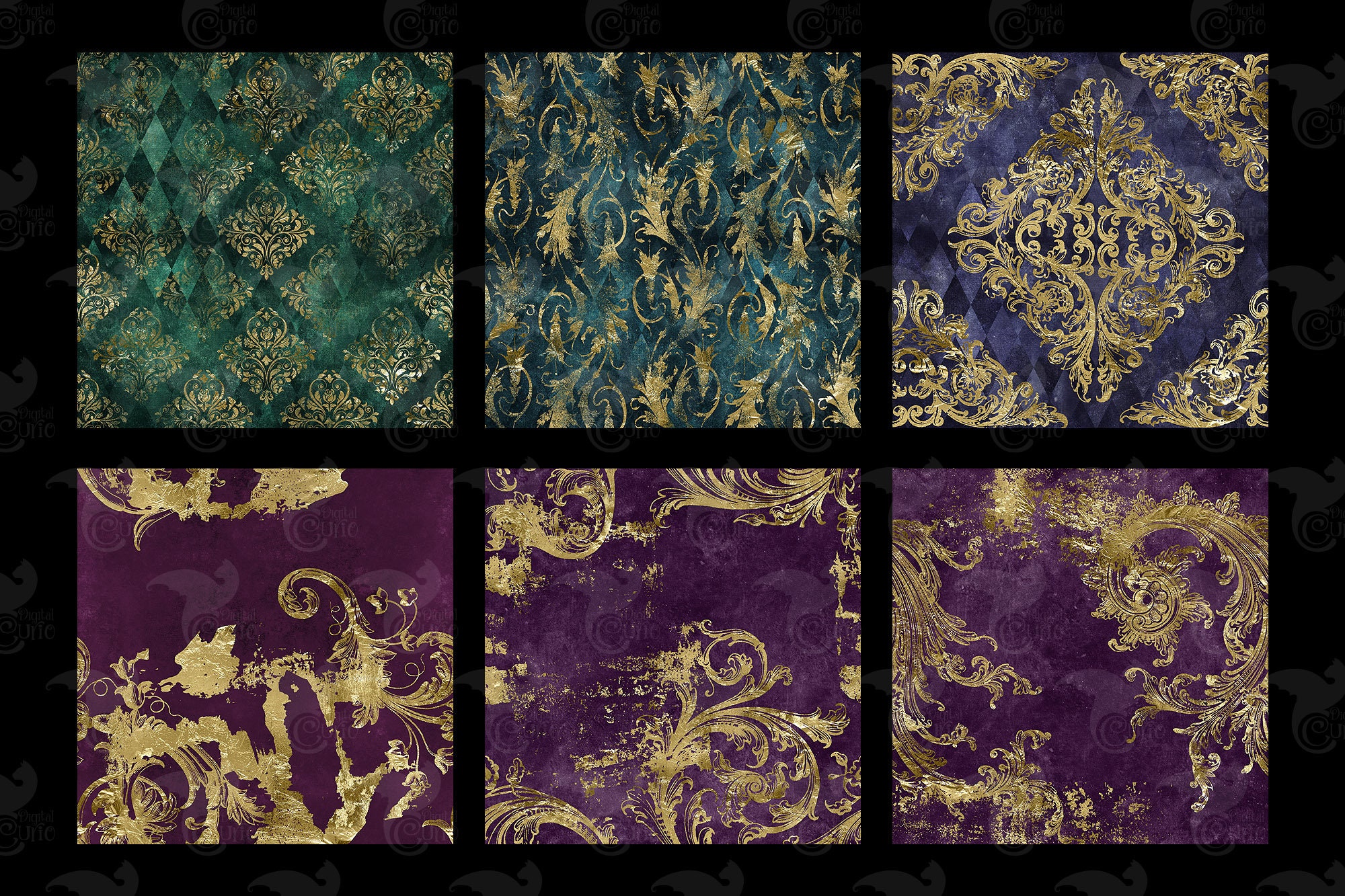 Antique Gilded Textures Vintage Distressed Seamless | Etsy