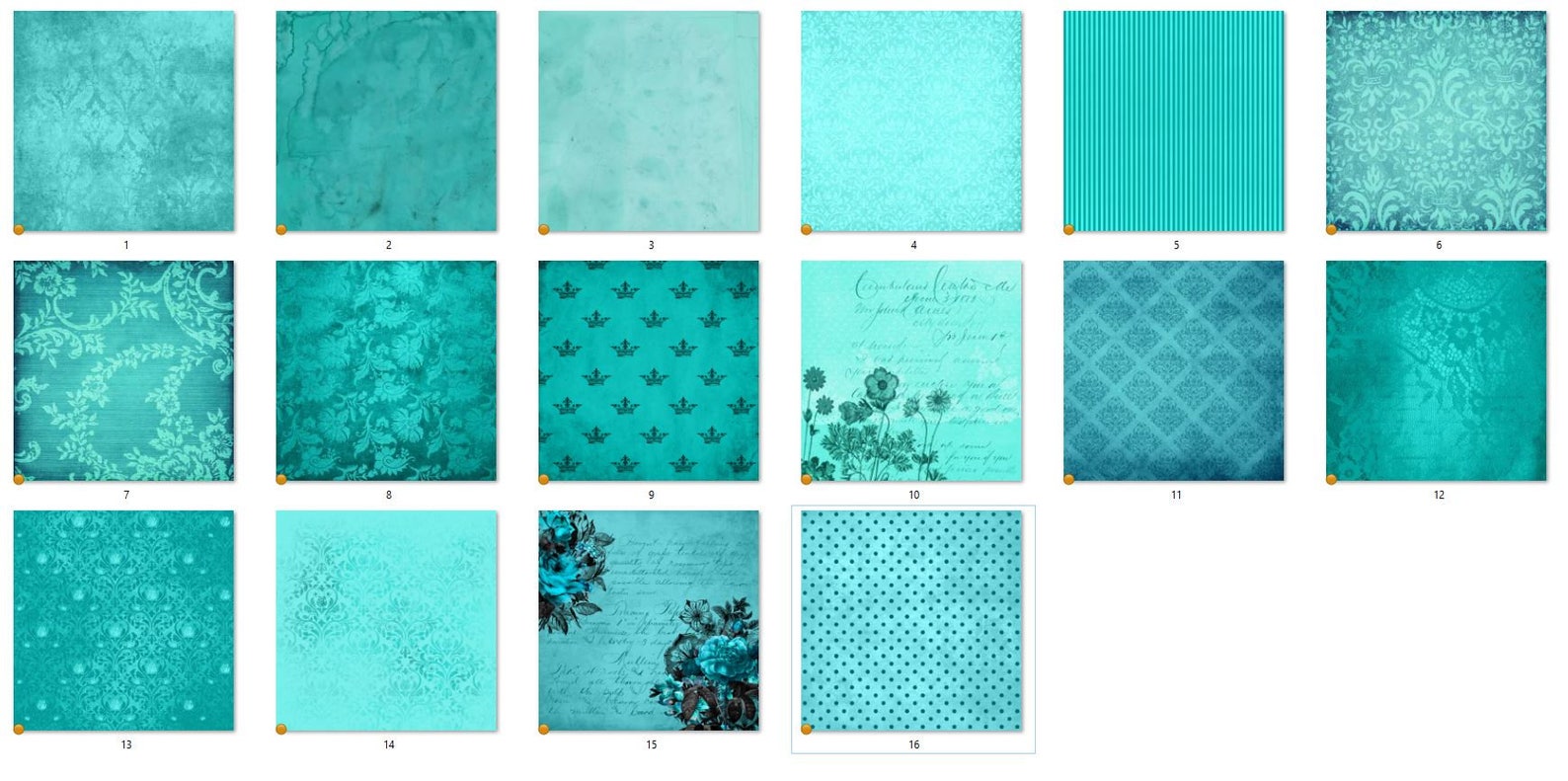 Vintage Turquoise Digital Paper Aqua Teal Textures Printable - Etsy