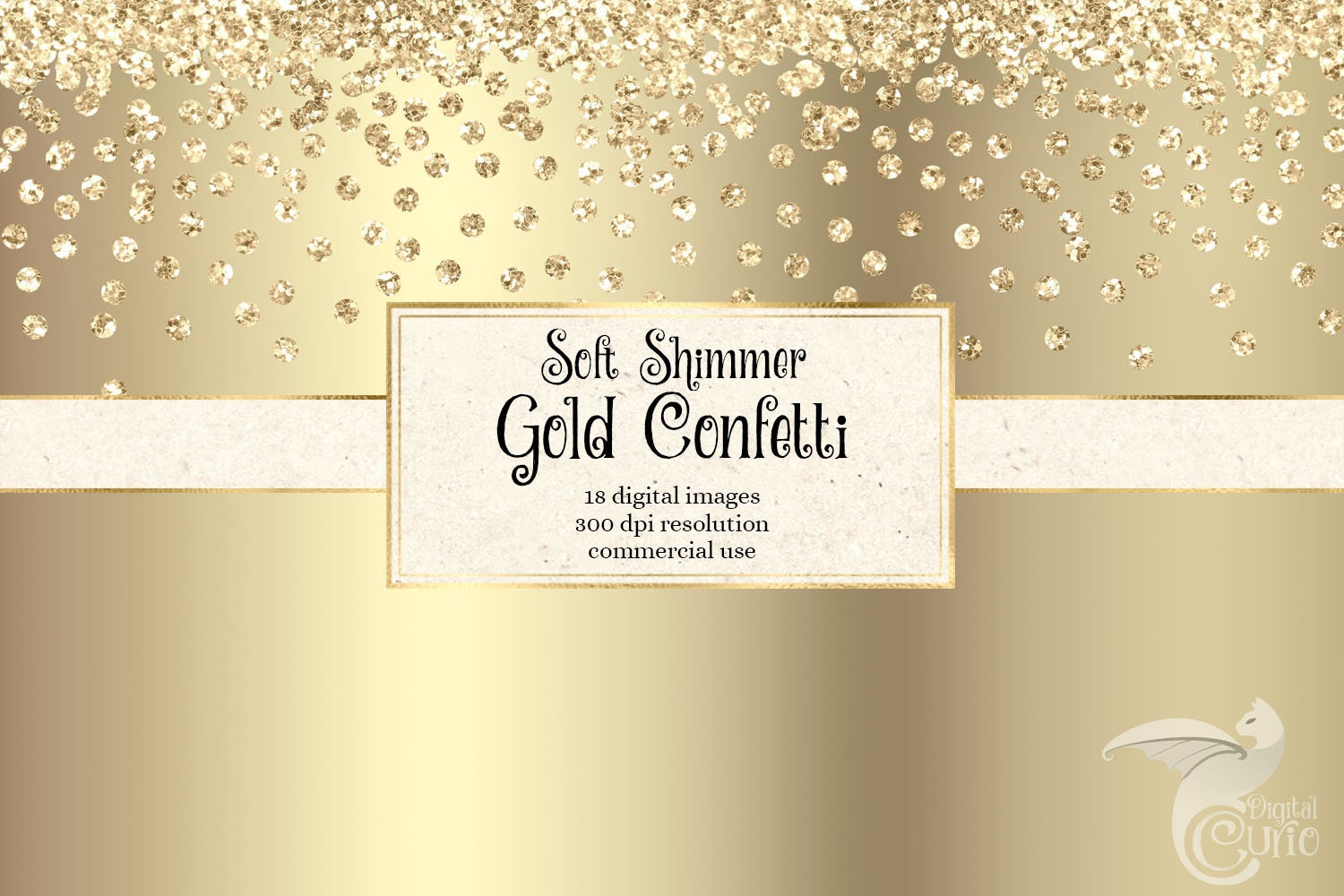 Soft Shimmer Gold Confetti Digital Paper With Rainbow Pastels - Etsy