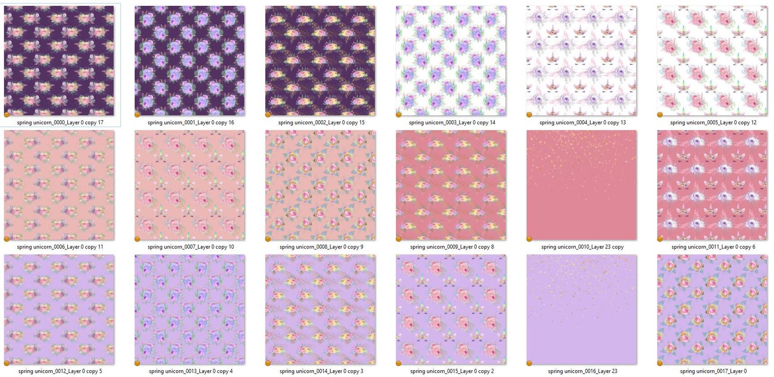 Spring Unicorn Digital Paper Seamless Pink and Purple - Etsy