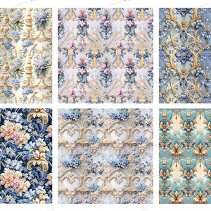 Rococo Palace Wallpaper Digital Paper - 20 Seamless Patterns, Instant ...