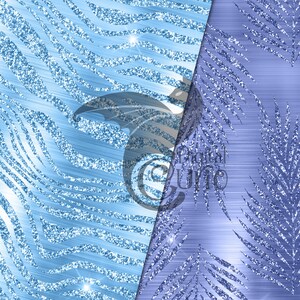 Blue Glitter Animal Print Digital Paper – Seamless Glam Textures ...