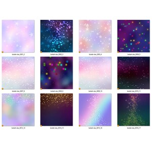 Bokeh Stars Digital Paper, Starlight Bokeh Light Effects on Printable ...
