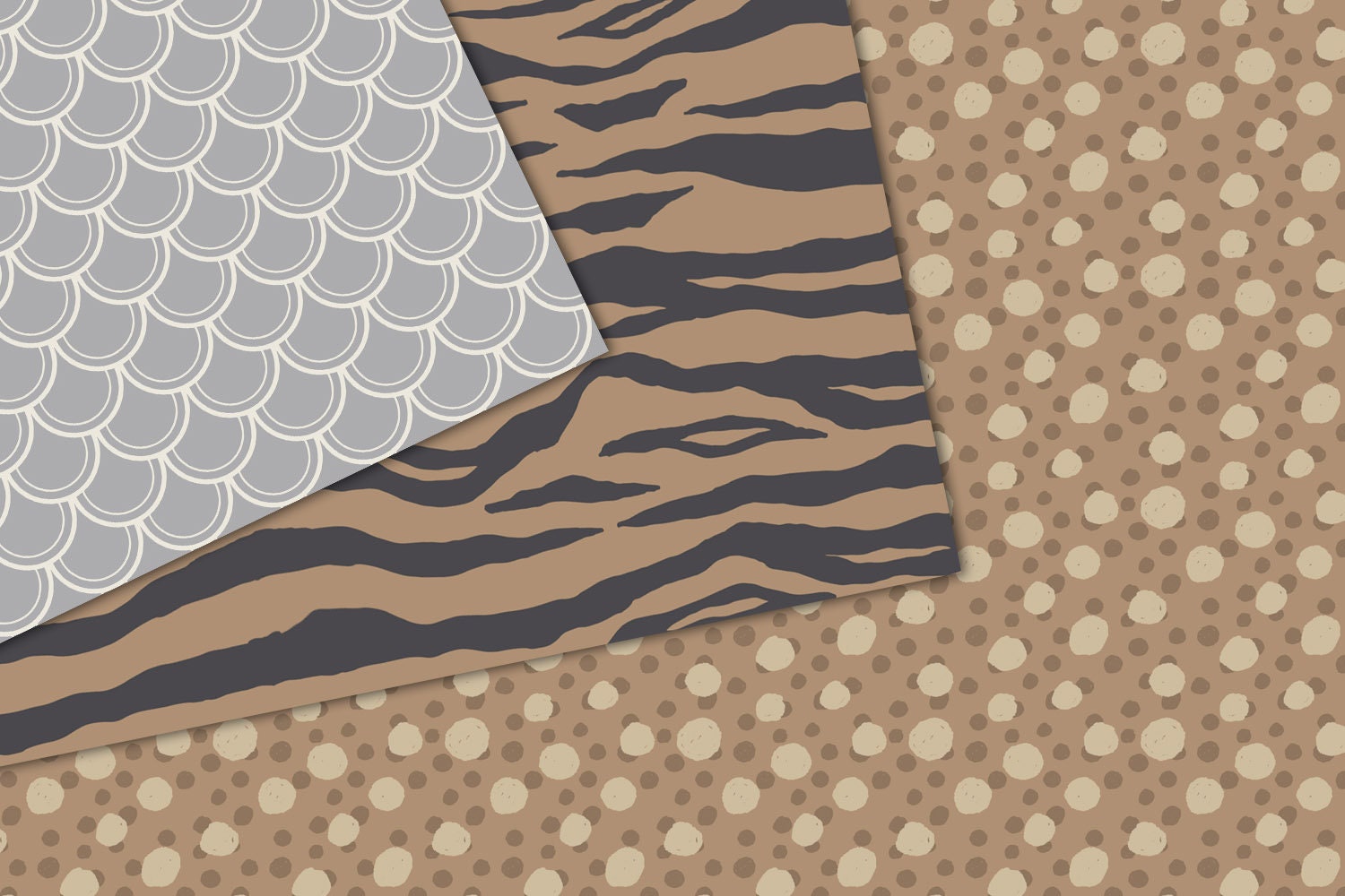 Neutral Animal Print Digital Paper Seamless Animal Skin - Etsy