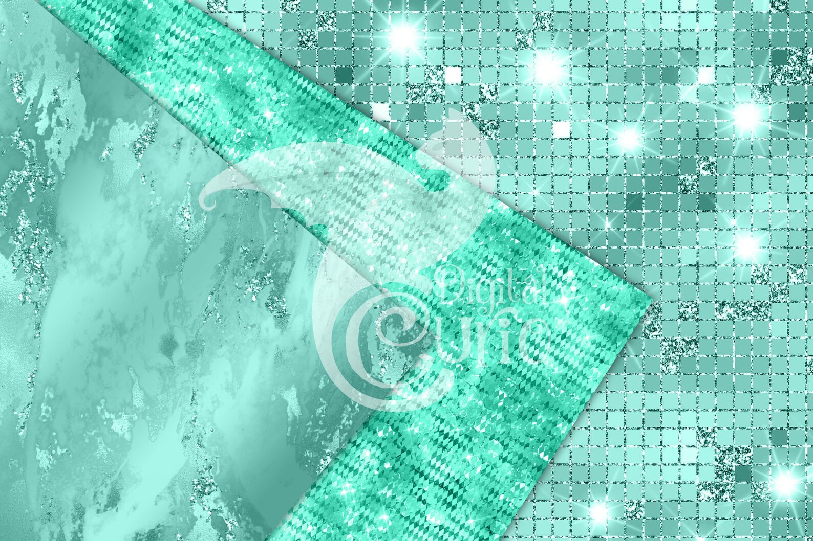 Luxury Aqua Textures Digital Paper Glitter Foil Backgrounds - Etsy