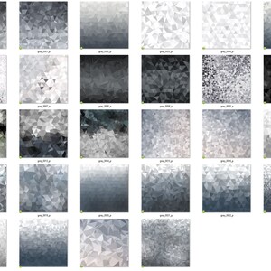 Gray Low Poly Digital Paper, Printable Geometric Triangle Backgrounds ...