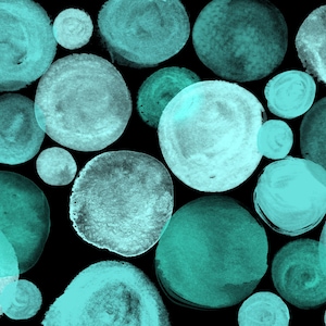 Turquoise Watercolor Circles Clipart, Teal Aqua Blobs (digital PNG) - Etsy