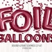 Burgundy Foil Balloon Alphabet Clip Art - Digital Instant Download ...