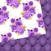 Purple and Gold Floral Digital Paper, Watercolor Flowers (digital ...