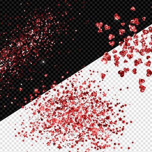 Red Glitter Clipart Overlays - Digital Instant Download Glitter Clip ...