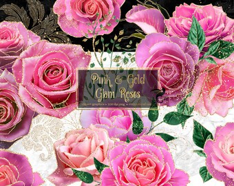 Glitter Flower Clip | Etsy