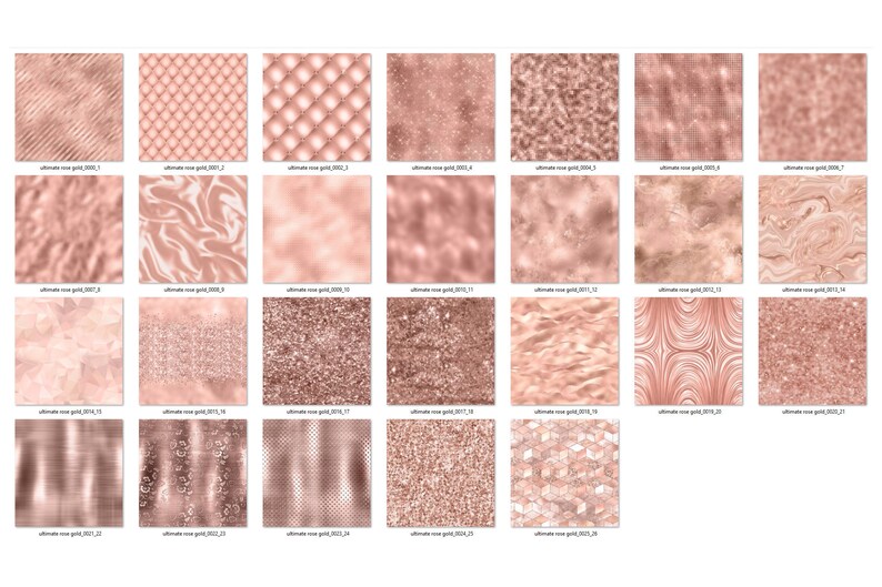 Ultimate Rose Gold Textures Seamless Digital Paper Metallic - Etsy