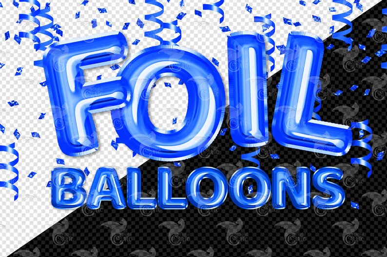 Royal Blue Foil Balloon Alphabet Clip Art (digital Download) - Etsy