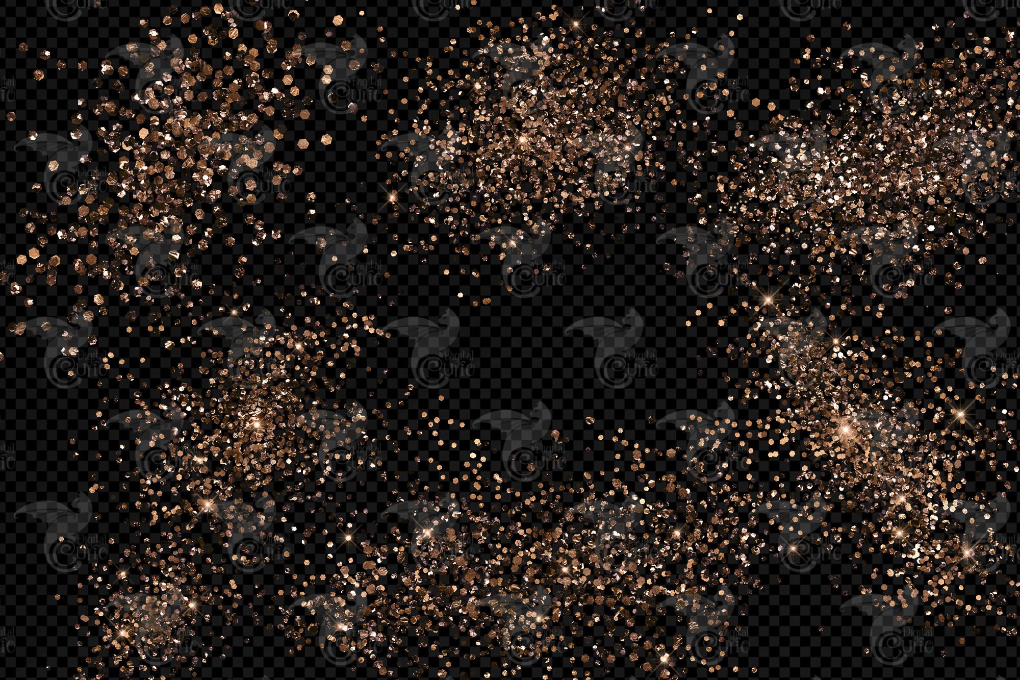 Chunky Bronze Glitter Overlays Digital Glitter Png Overlays - Etsy