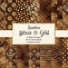Bronze and Gold Digital Paper, Seamless Gold and Bronze Patterns, Foil ...