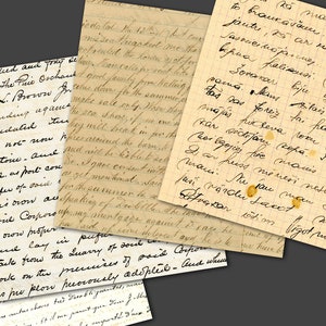 Vintage Handwriting Digital Paper, Old Letters, Old Handwriting ...