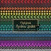 Rainbow Chalkboard Borders Clipart, Rainbow Borders, Geometric Borders ...