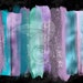 Turquoise Lavender Brush Strokes Clipart, Glitter Foil PNG (digital ...