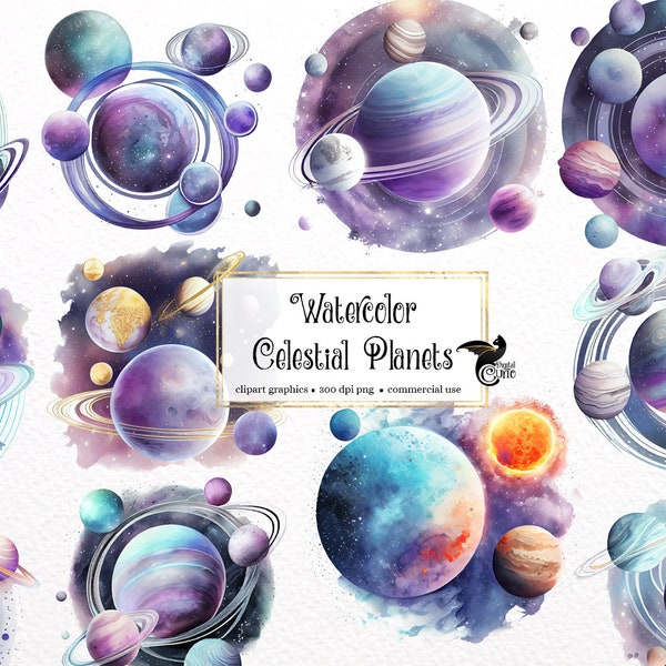 Watercolor Space Art - Etsy
