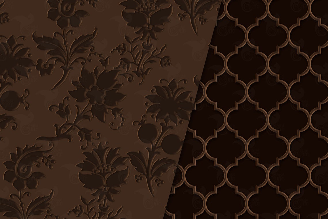 Chocolate Textures Digital Paper - Seamless Printable Scrapbook Paper ...