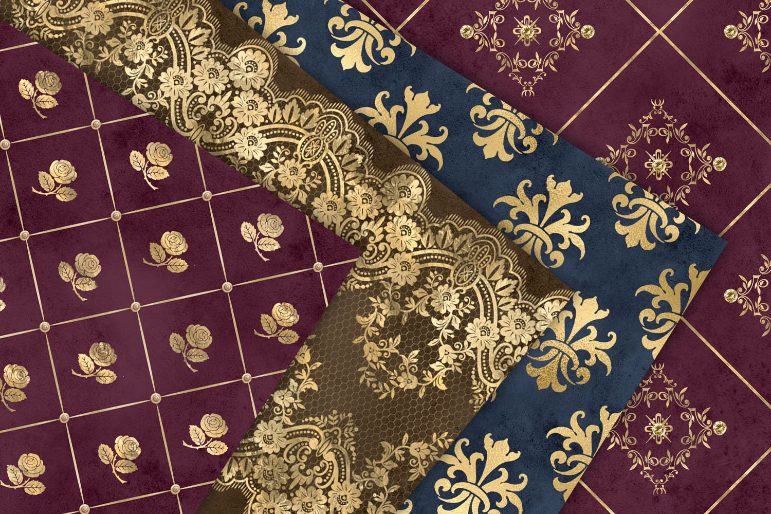 Victorian Distressed Gold Digital Paper Ornate Seamless - Etsy