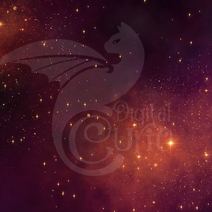 Red Galaxy Backgrounds Digital Paper - Outer Space Textures With Starry ...