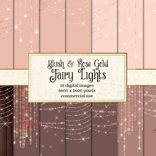 Rose and Gold Glitter Digital Paper Glitter Backgrounds on - Etsy