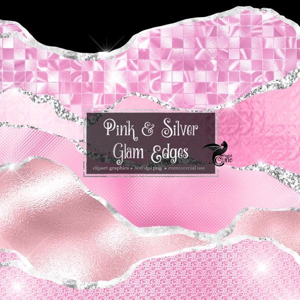 Pink Edges Clipart - Etsy