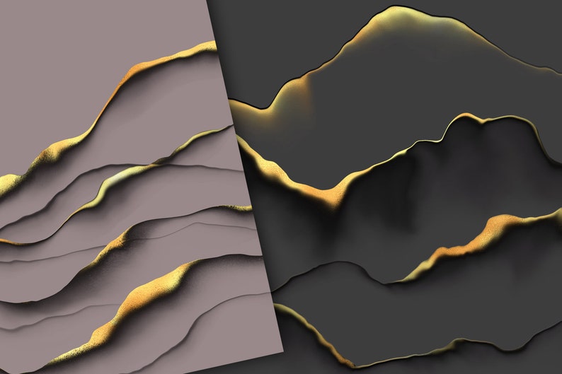 Abstract Gold Ink Digital Paper Printable Scrapbook Paper - Etsy