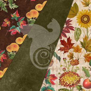 Vintage Autumn Digital Paper - Seamless Fall Patterns Printable ...