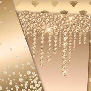 Gold Bling Digital Paper, Glitter and Foil Backgrounds With Metallic ...