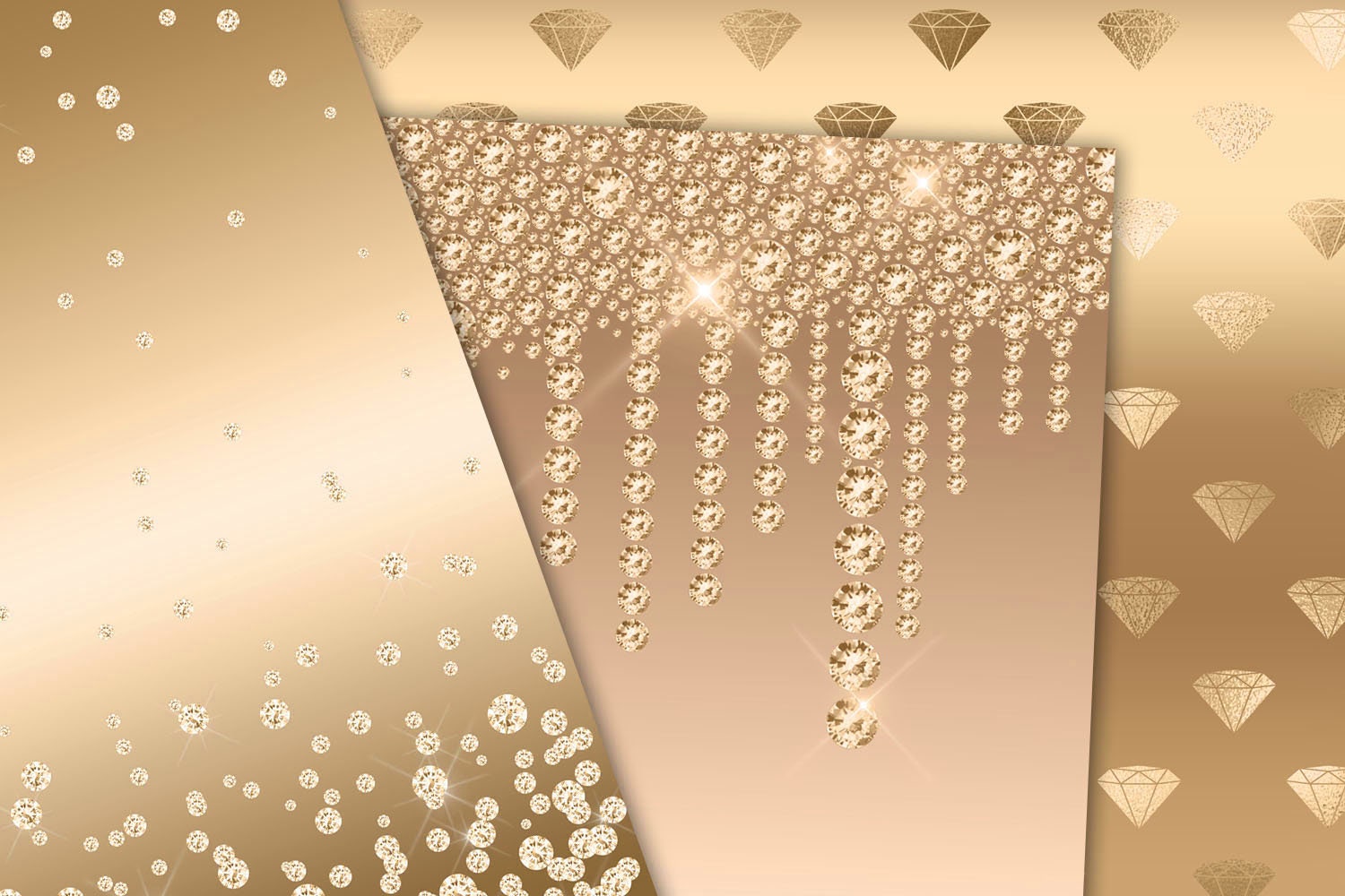 Gold Bling Digital Paper Glitter and Foil Backgrounds With | Etsy