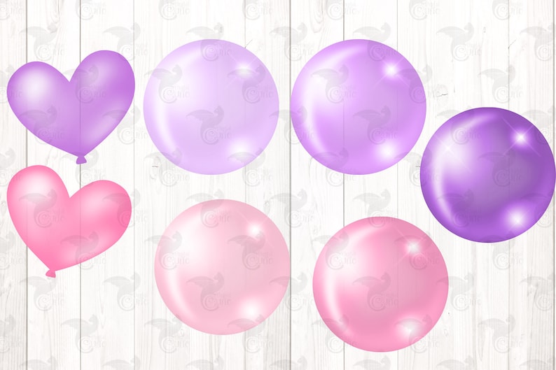 Pink and Purple Balloon Arch Clipart Balloon Png Digital - Etsy