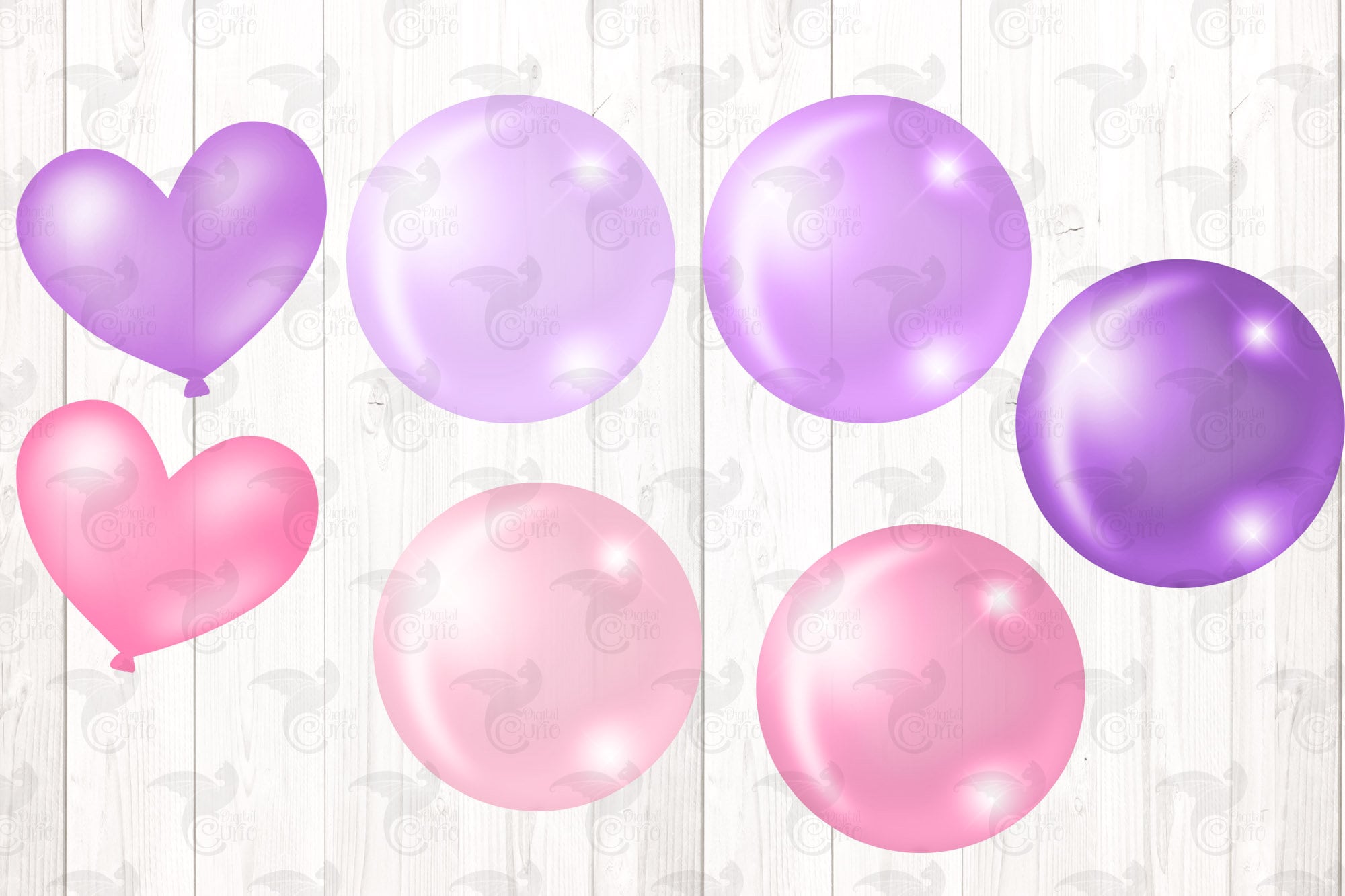 Pink and Purple Balloon Arch Clipart Balloon Png Digital - Etsy