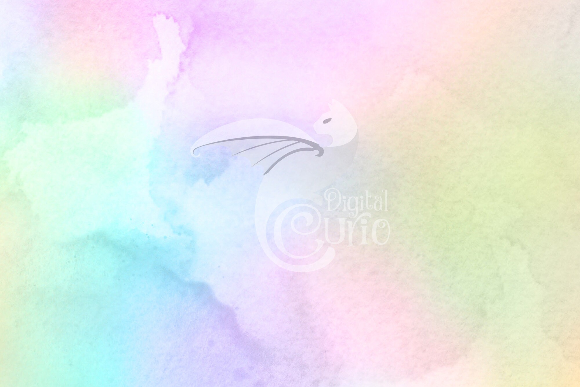 Pastel Rainbow Watercolor Digital Paper Seamless Watercolor - Etsy