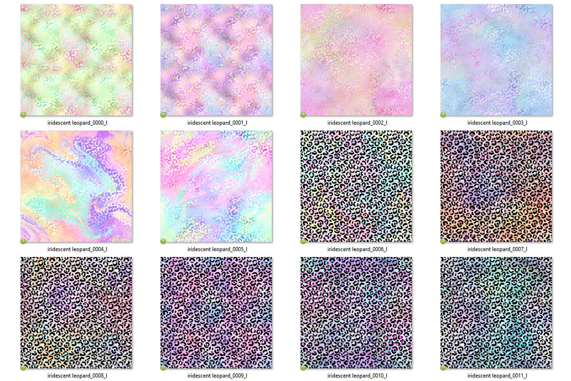 Iridescent Leopard Print Digital Paper, Rainbow Cheetah Pattern ...