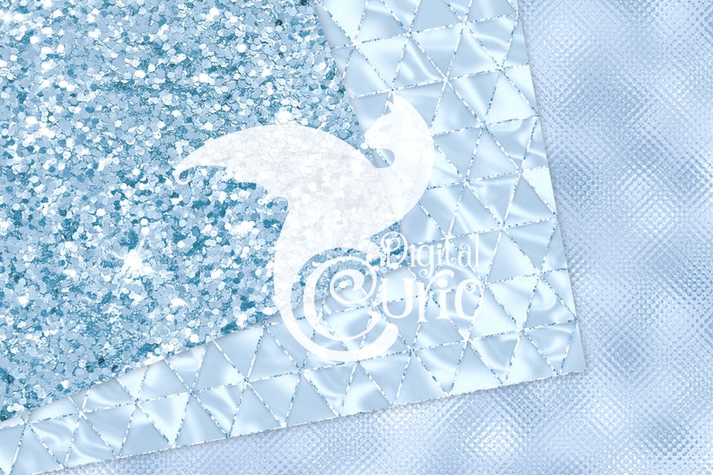 Pastel Blue Glitter Digital Paper, Tufted Texture, Scrapbook ...