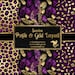 Purple and Gold Leopard Digital Paper Seamless Leopard Spot | Etsy