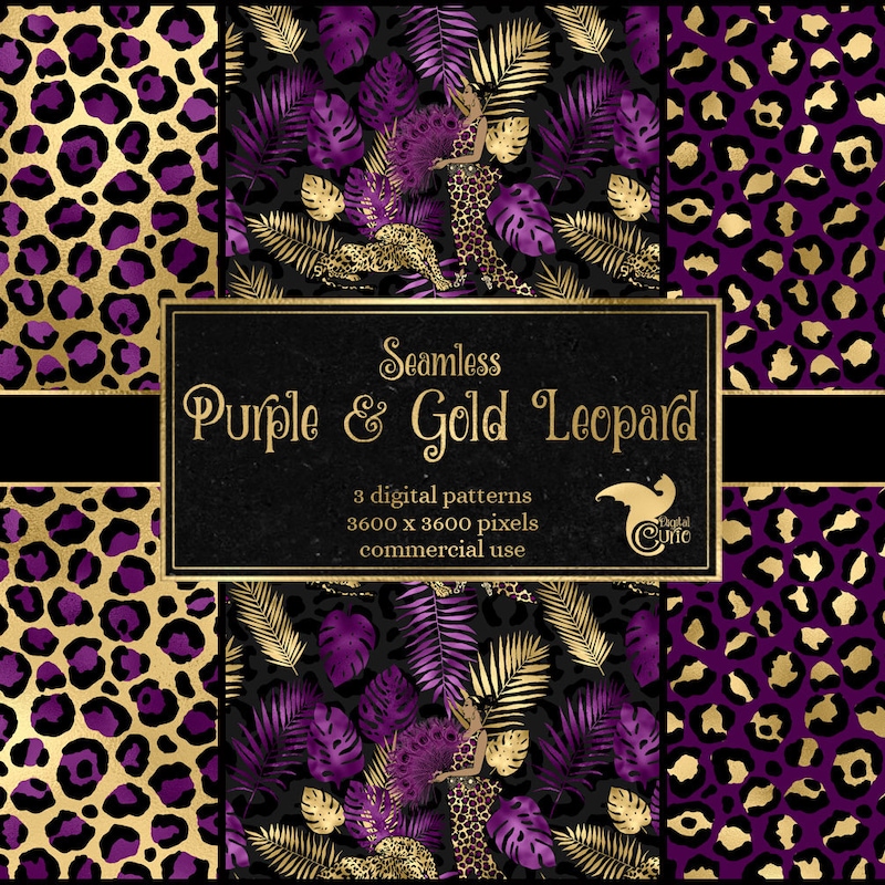 Purple Leopard Print - Etsy