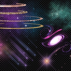 Deep Space Clipart - Digital Instant Download Galaxy and Stars Clip Art ...