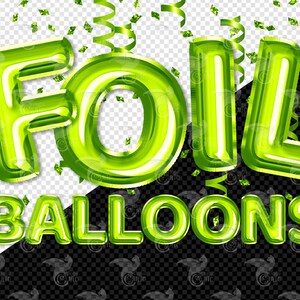 Lime Green Foil Balloon Alphabet Clip Art (PNG Digital Download) - Etsy