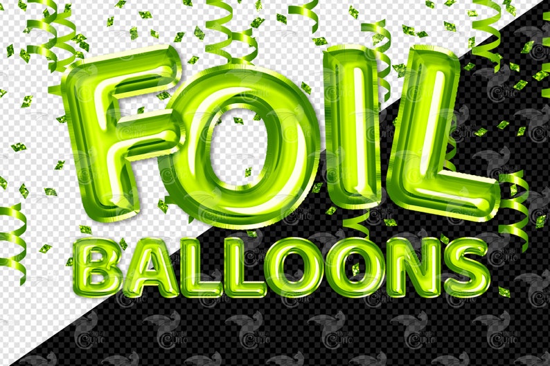 Lime Green Foil Balloon Alphabet Clip Art (PNG Digital Download) - Etsy